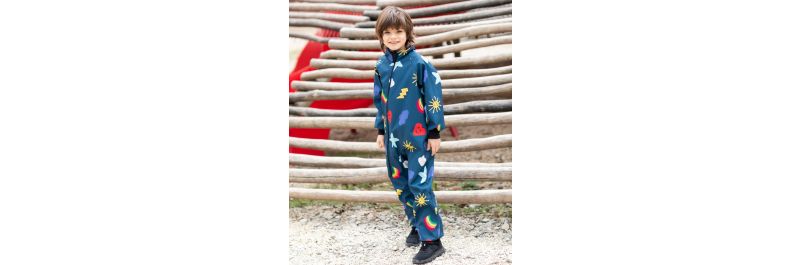 Waterproof Softshell Overall Comfy Smiley Hearts Bodysuit